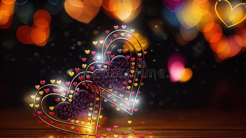 A Big Heart Made Out of Other Small Hearts is Turning into Two Hearts ...