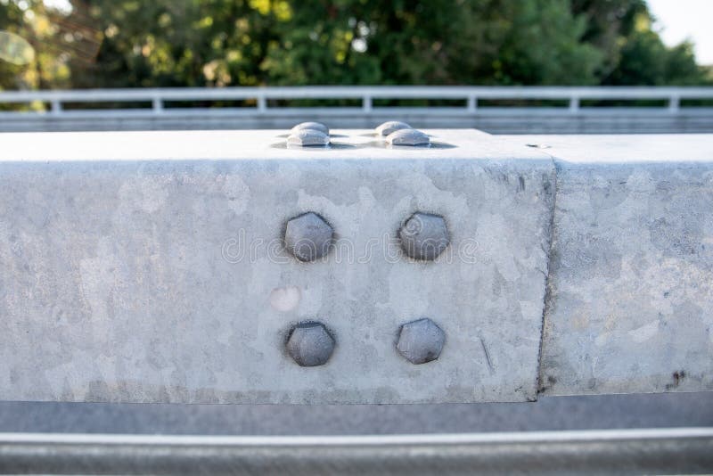 Large Hex Screws on the Metal Trim Plate Stock Image - Image of bolts ...