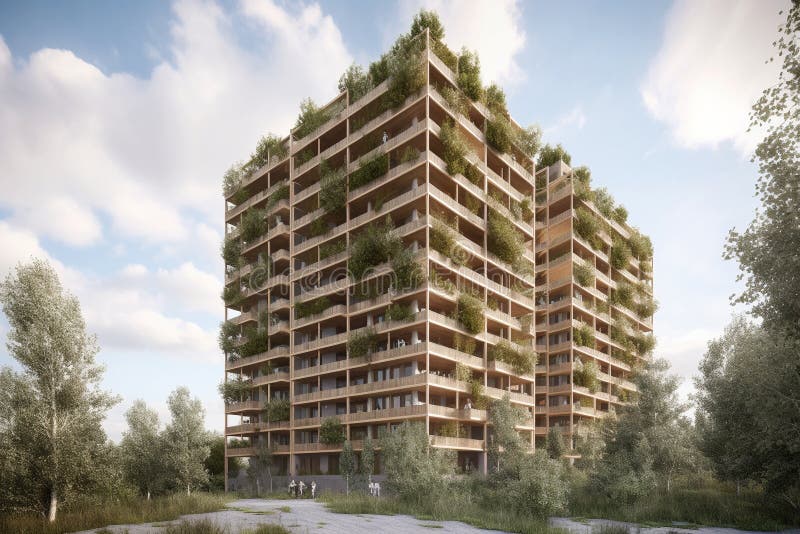 A Large High-rise Building. AI Generated Stock Photo - Image of ...