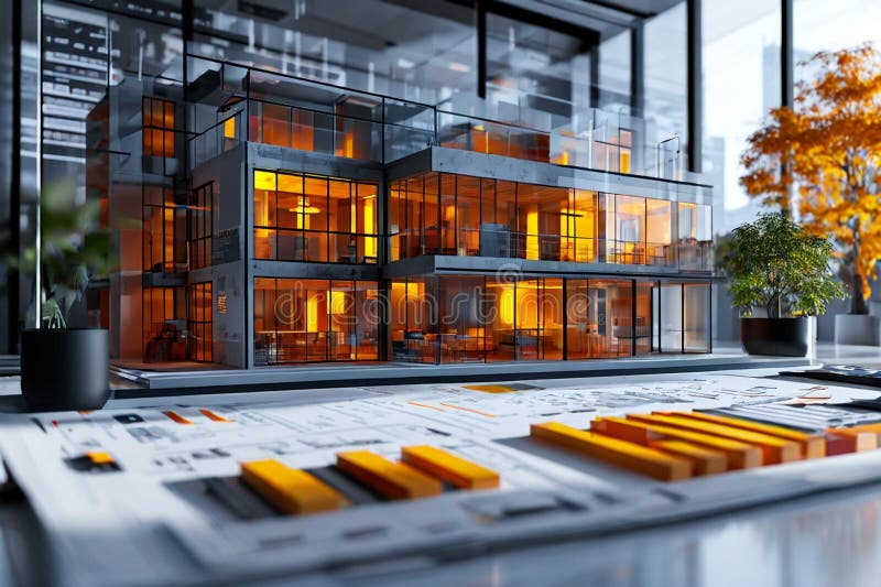 High-Tech Display: Data Insights in Modern Finance or Tech Stock ...