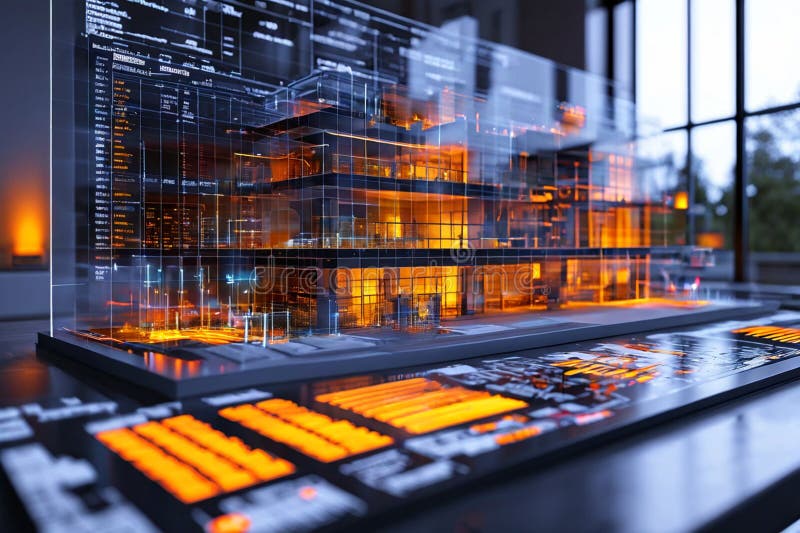 High-Tech Display: Data Insights in Modern Finance or Tech Stock ...