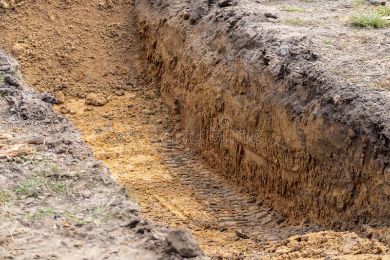 Large Hole Dug in the Ground Stock Image - Image of dirt, hole: 202965547