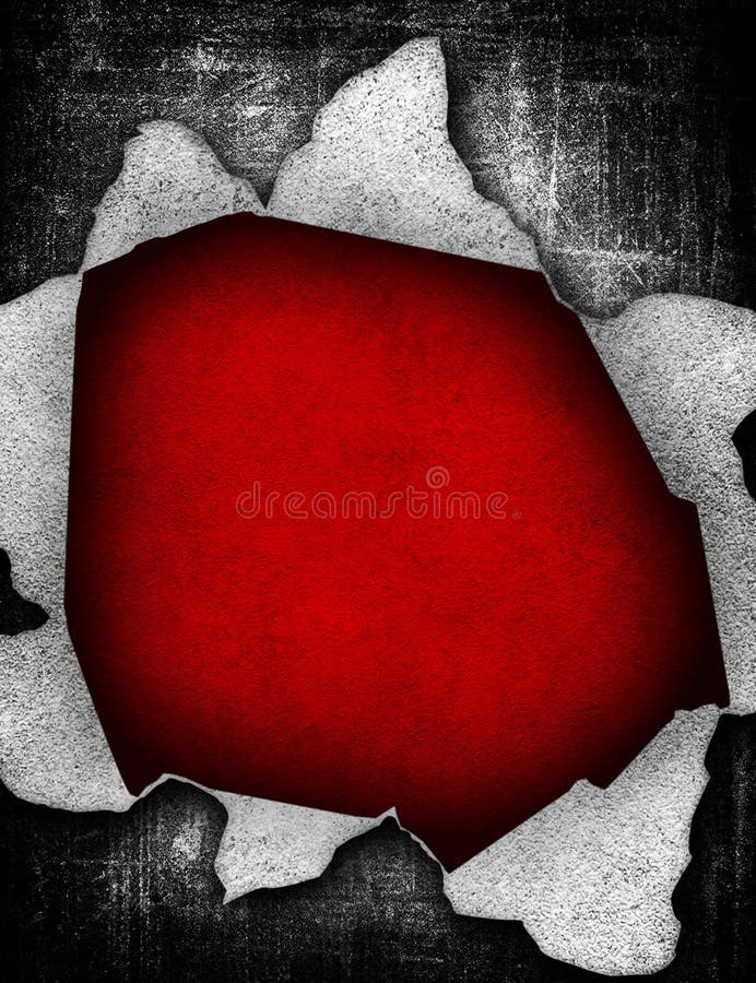 Large hole on brick wall stock photo. Image of house - 13455692