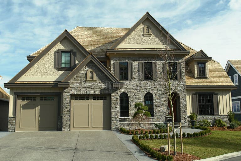 Large Home House Design BC stock image. Image of elevation - 4439019