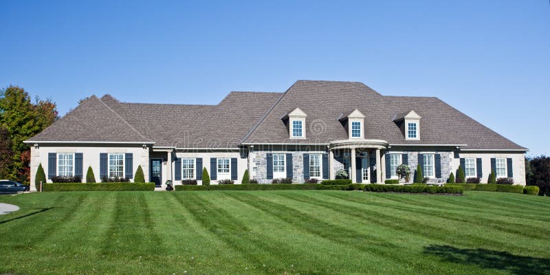 Large Lake House stock image. Image of bold, mansion, comfort - 1261029