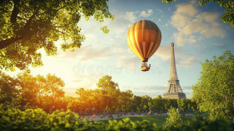 Large Hot Air Balloons Float Carefree Against the Backdrop of the ...