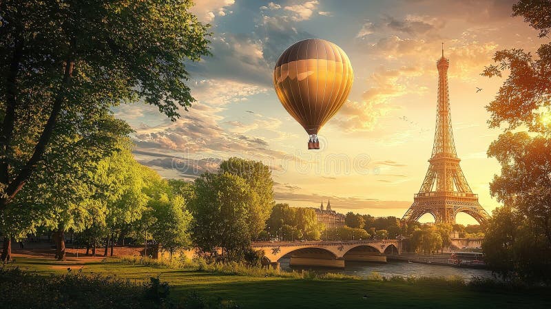 Large Hot Air Balloons Float Carefree Against the Backdrop of the ...