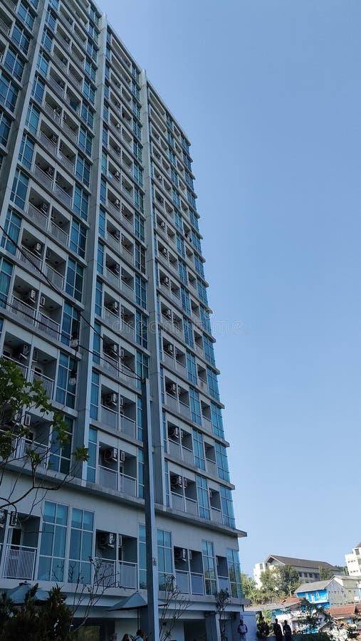 Large Hotel Building in the Morning Stock Photo - Image of large ...