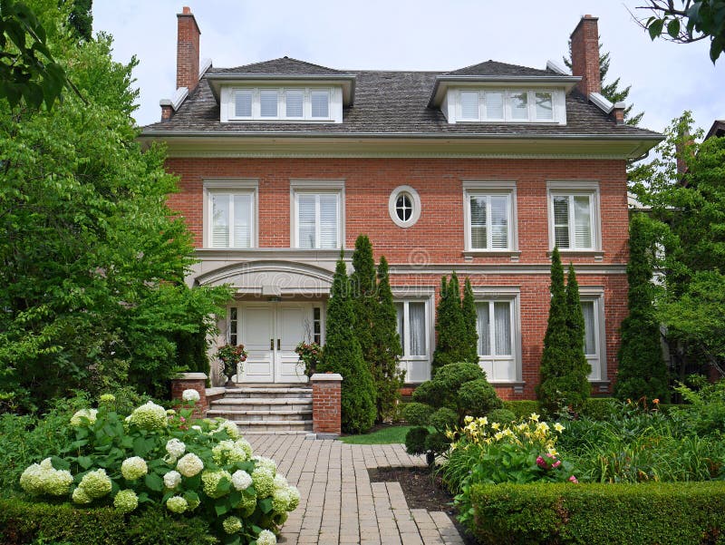 Large house stock photo. Image of yard, house, front - 43923470