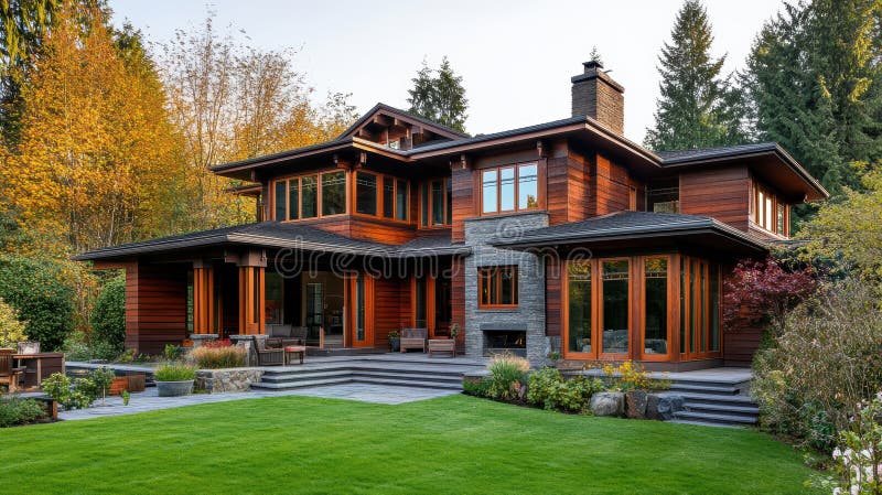 A Large House with a Lot of Windows Stock Illustration - Illustration ...