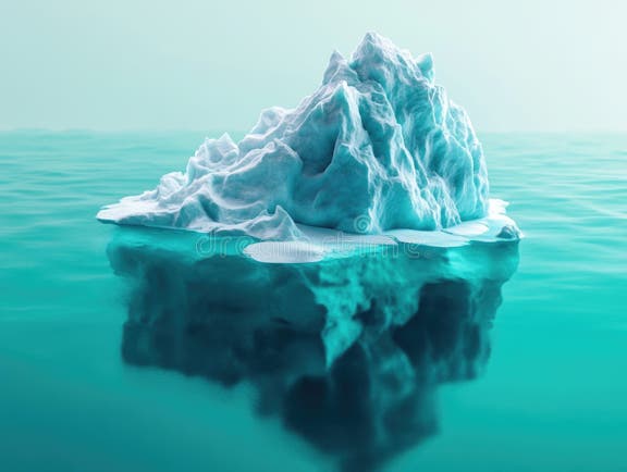 Large Ice Block Floating in the Ocean Stock Photo - Image of floating ...