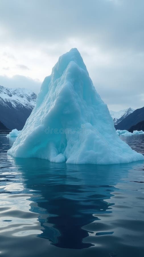 Large Ice Block is Floating in the Ocean Stock Photo - Image of glacial ...