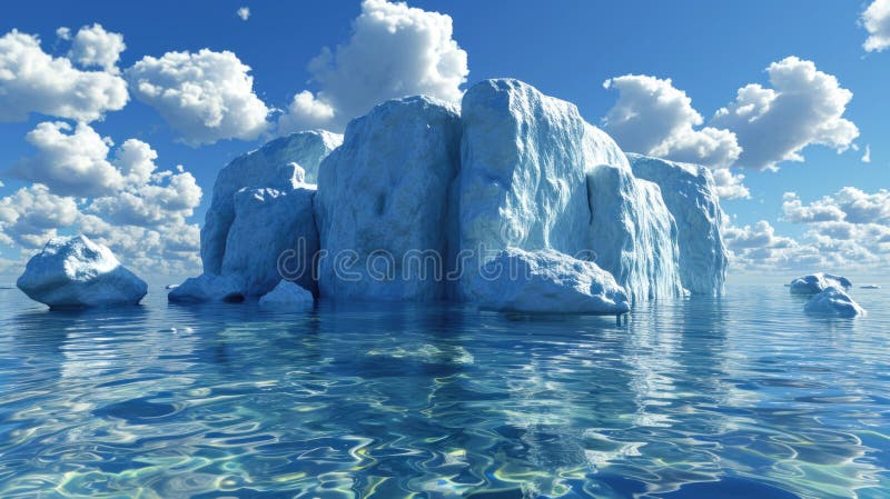 Large Ice Block Sits Ocean Stock Photos - Free & Royalty-Free Stock ...