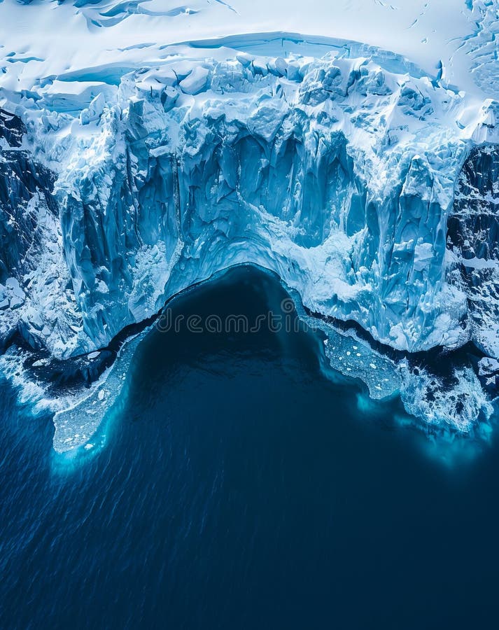 A Large Ice Cave in the Ocean Stock Image - Image of blue, ocean: 318567433