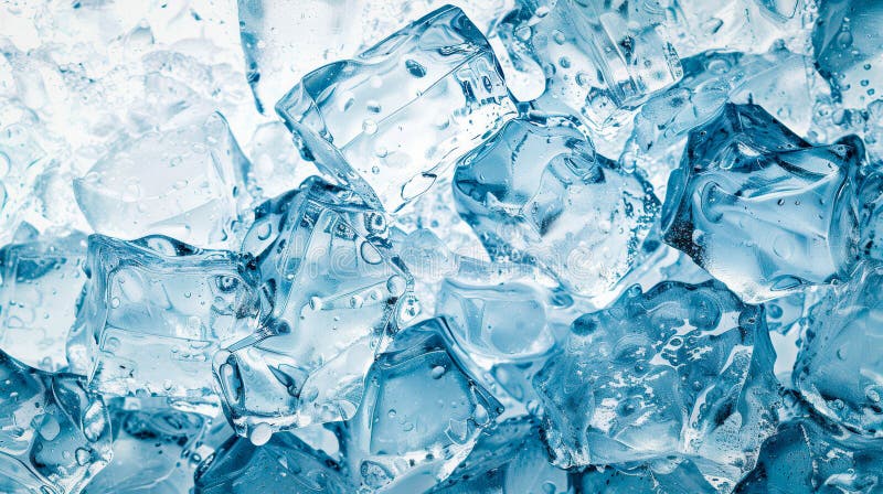 Large Ice Chunks on Cool Blue Background Stock Photo - Image of frozen ...