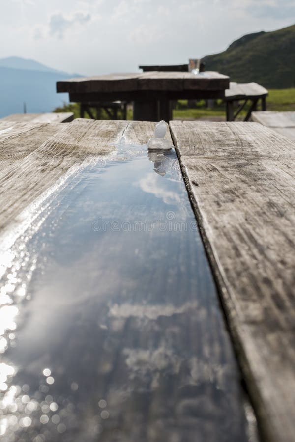 A Large Ice Hail in the Mountain, Shot after a Summer Storm Stock Image ...