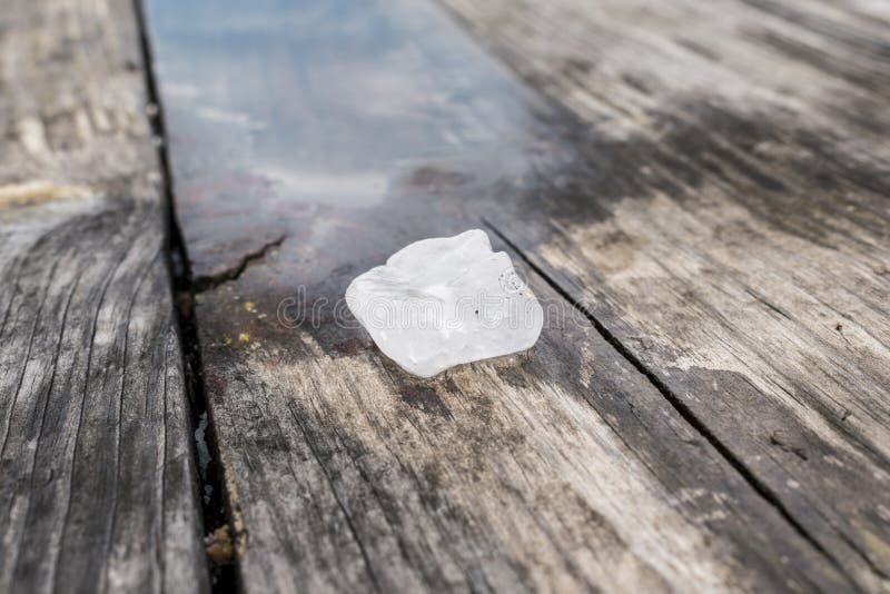 A Large Ice Hail in the Mountain, Shot after a Summer Storm Stock Photo ...