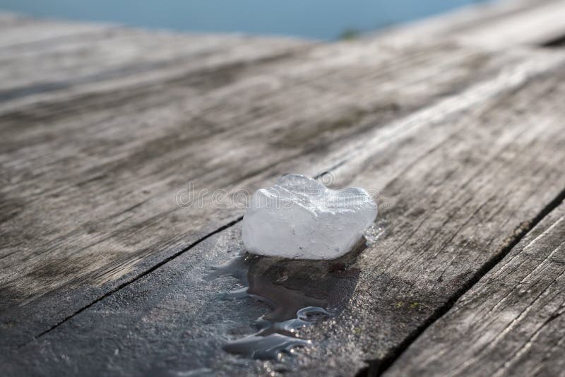 A Large Ice Hail in the Mountain, Shot after a Summer Storm Stock Image ...
