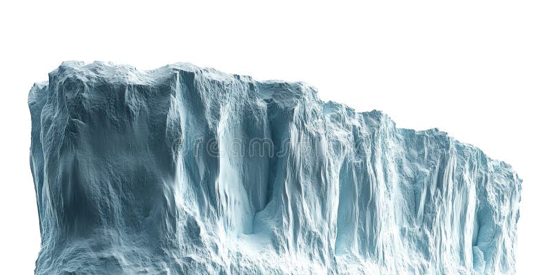 Large Iceberg Cliff Formation Isolated on Transparent Background Stock ...