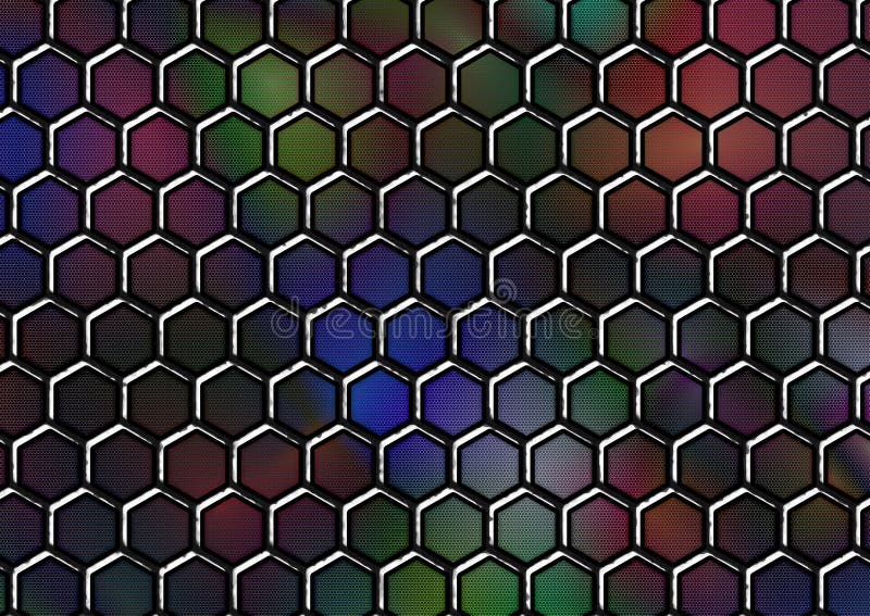 Large Image with Colored Hexagons Stock Image - Image of gloss ...
