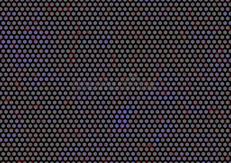 Large Image of a Red Hexagonal Pattern with Points of Light Stock ...