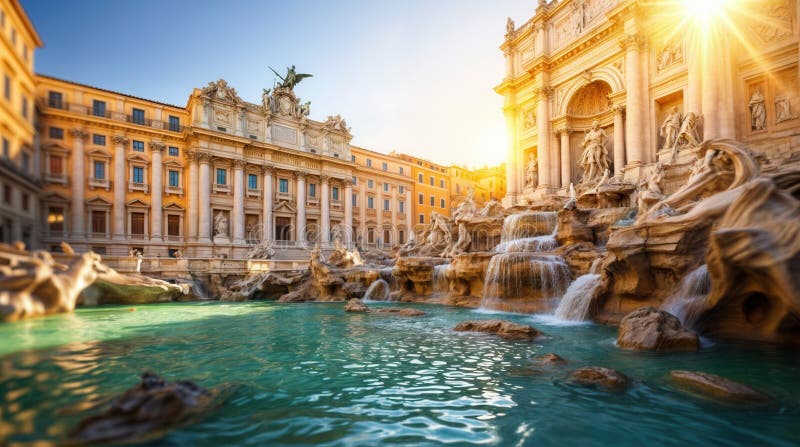 A Large and Impressive Building Featuring a Beautiful Fountain in Front ...