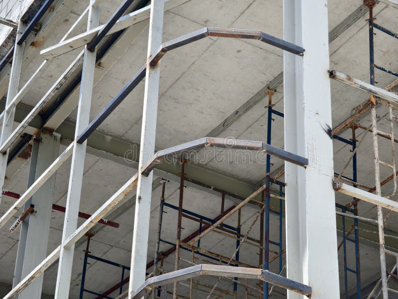 A Large and Impressive Modern Building is Under Construction. Stock ...