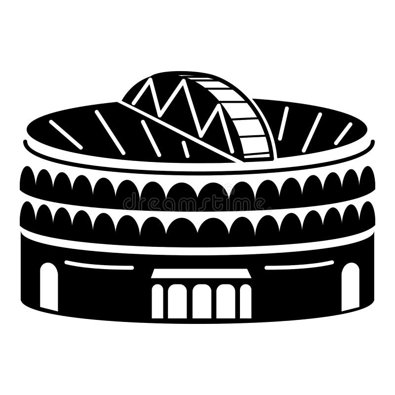 Football Arena Icon, Simple Style Stock Vector - Illustration of event ...