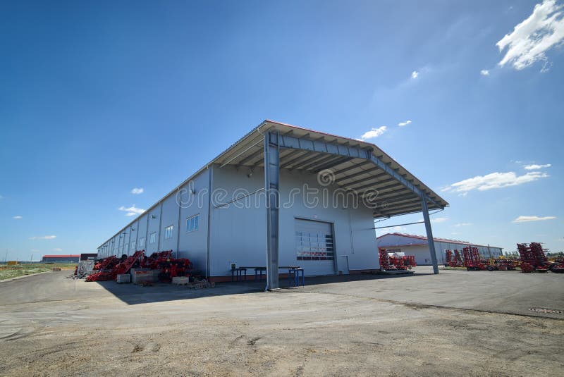 Large Industrial Building, View from the Outside. Industrial ...