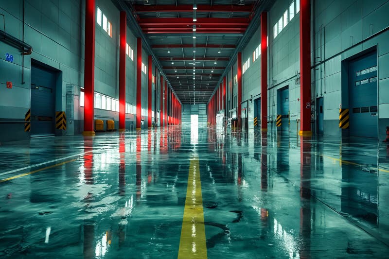 A Large Building on Fire in the Middle of a Dark Night Stock Image ...