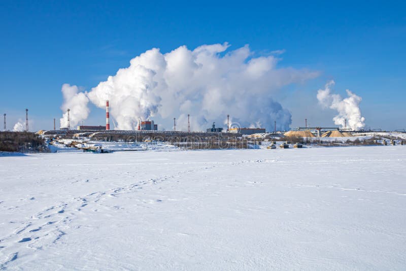 Large industrial complex stock image. Image of backdrop - 213515455