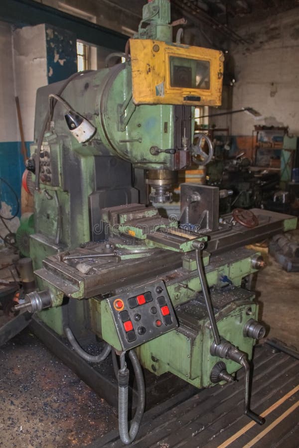 Large Industrial Drilling Machine in the Production Shop Stock Photo ...