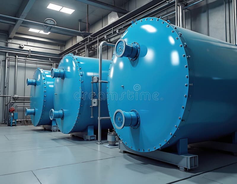 Large Industrial Facility with High Ceiling, Metal Grid Structure ...