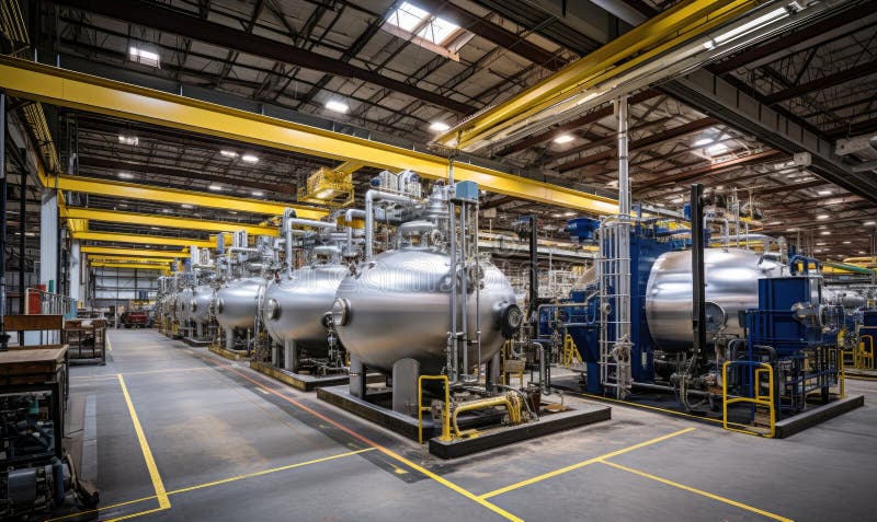 Large Industrial Facility with Impressive Machinery and Equipment Stock ...