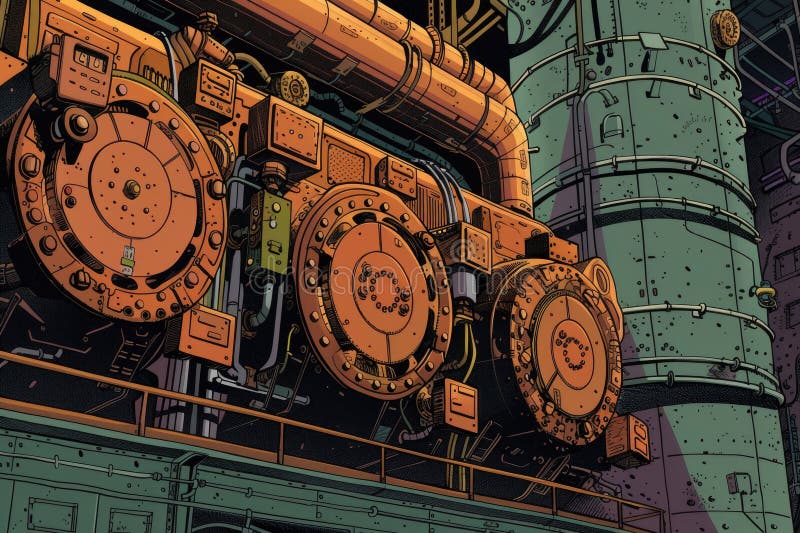 A Large Industrial Machine in a Factory. Suitable for Industrial ...