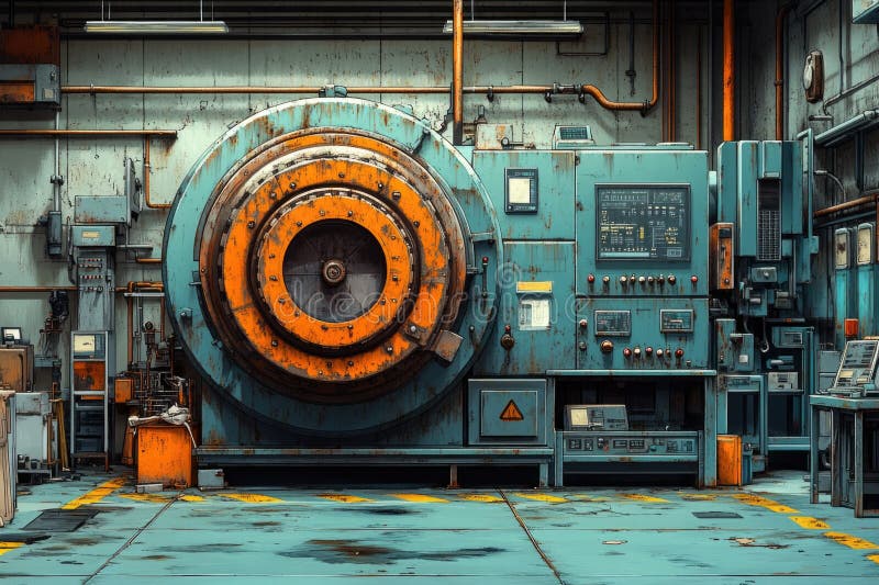 A Large Industrial Machine is Located in a Modern Warehouse Setting ...