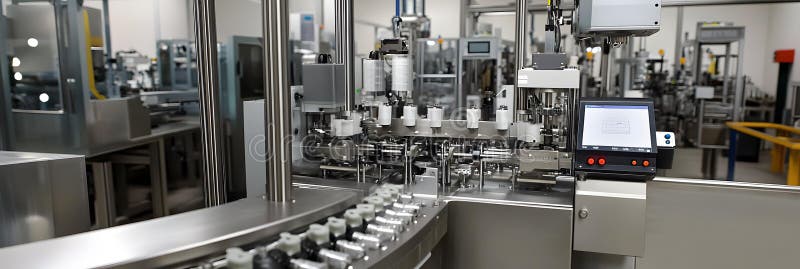 Large Industrial Machine in Manufacturing Setting Stock Illustration ...