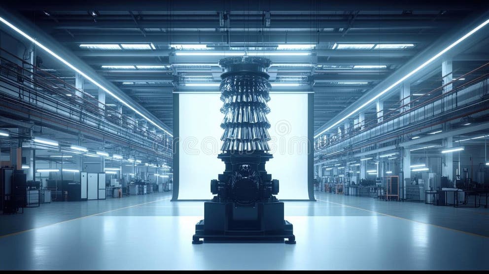 Large Industrial Machine in a Modern Factory Setting Stock Photo ...