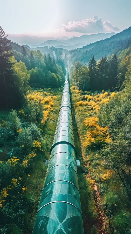 Large Pipe in Forest stock photo. Image of infrastructure - 308779306