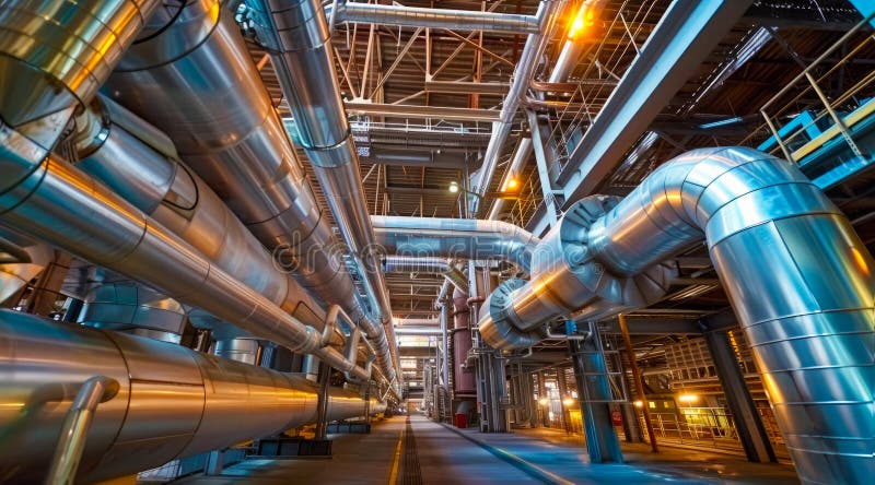 A Large Industrial Pipe System in a Refinery with Advanced Technology ...