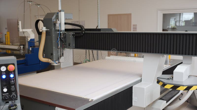 Large Industrial Plotter Working - Wide Shot Stock Video - Video of ...