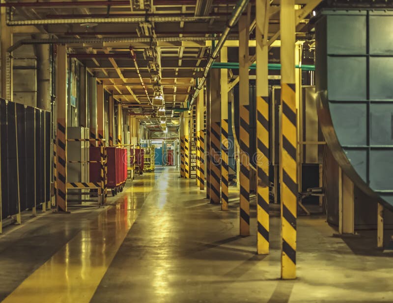 Large Industrial Premises Inside the Automobile Plant Stock Image ...