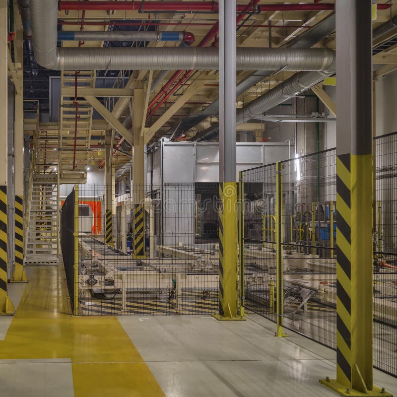 Large Industrial Premises Inside the Automobile Plant Stock Photo ...