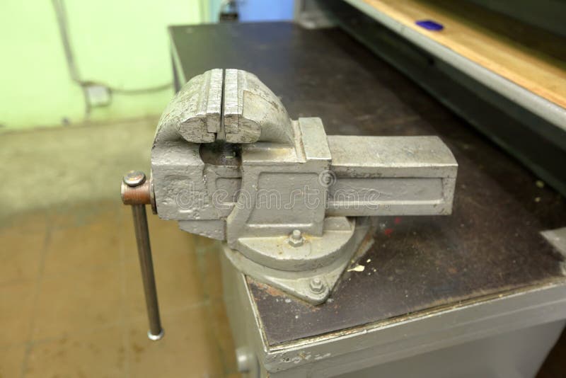 Large industrial vise stock photo. Image of tool, workplace - 83009792