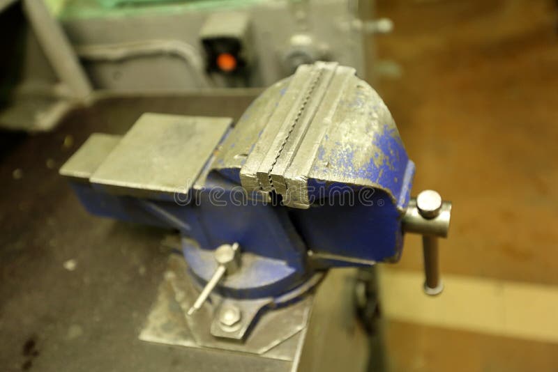 Large industrial vise stock photo. Image of iron, steel - 83009848