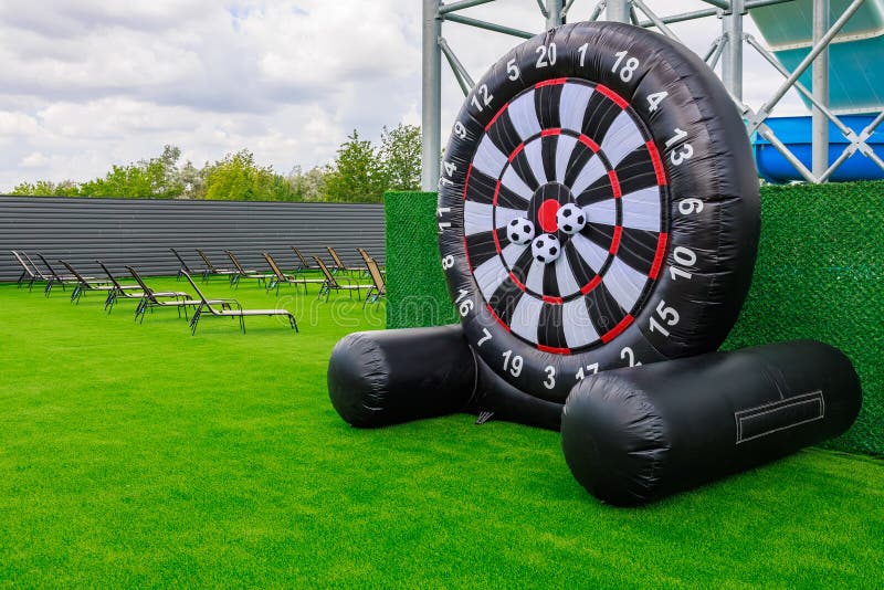 A Large Inflatable Target with a Black Stock Image - Image of game ...