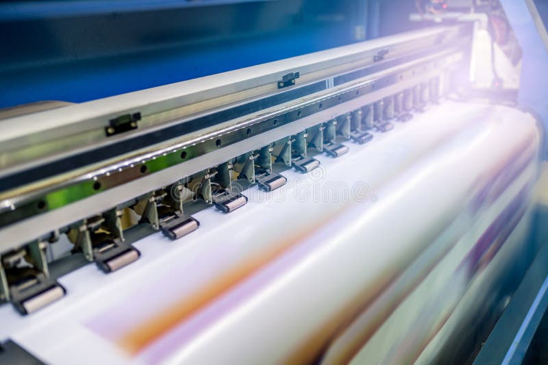 Large Inkjet Printing Machine Stock Photo - Image of inkjet, printer ...