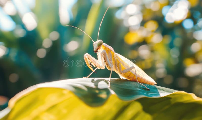 A Large Insect is on a Leaf Stock Image - Image of flower, green: 350289089