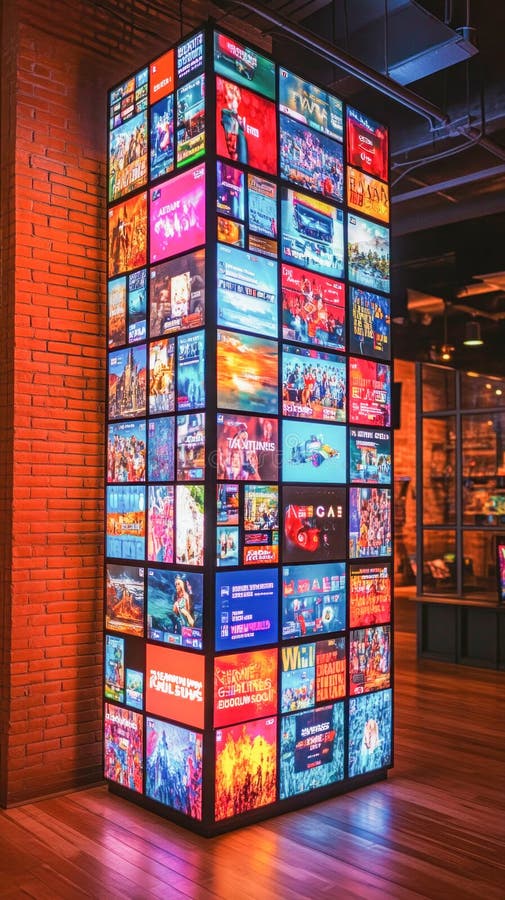 Large Interactive Touchscreen Displaying Various Media Content in ...