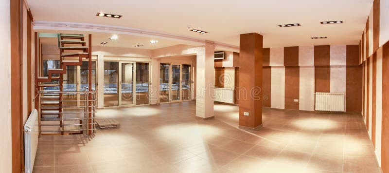 Large interior space stock photo. Image of space, light - 34217518